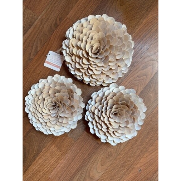 Ashland | Wall Decor | Ashland Blush Rose 3d Flower Wall Decor Set Of 3 ...